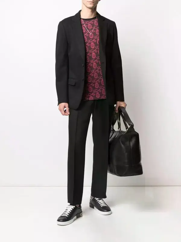 BILLIONAIRE Embossed-logo Single-breasted Blazer