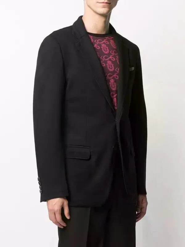 BILLIONAIRE Embossed-logo Single-breasted Blazer