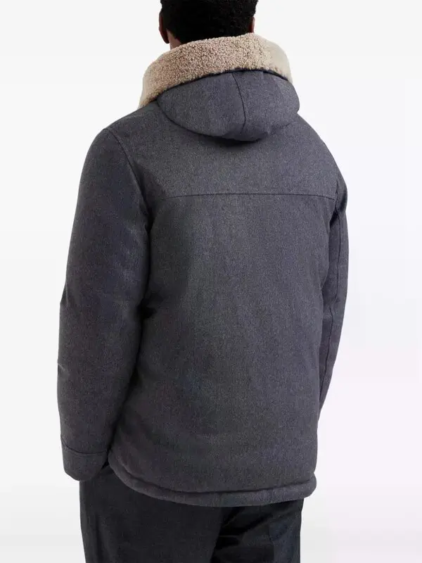 Brunello Cucinelli Padded Hooded Wool Jacket