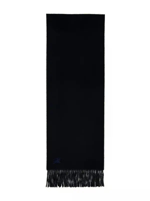 Burberry Ekd Embroidered Cashmere Scarf - Grey