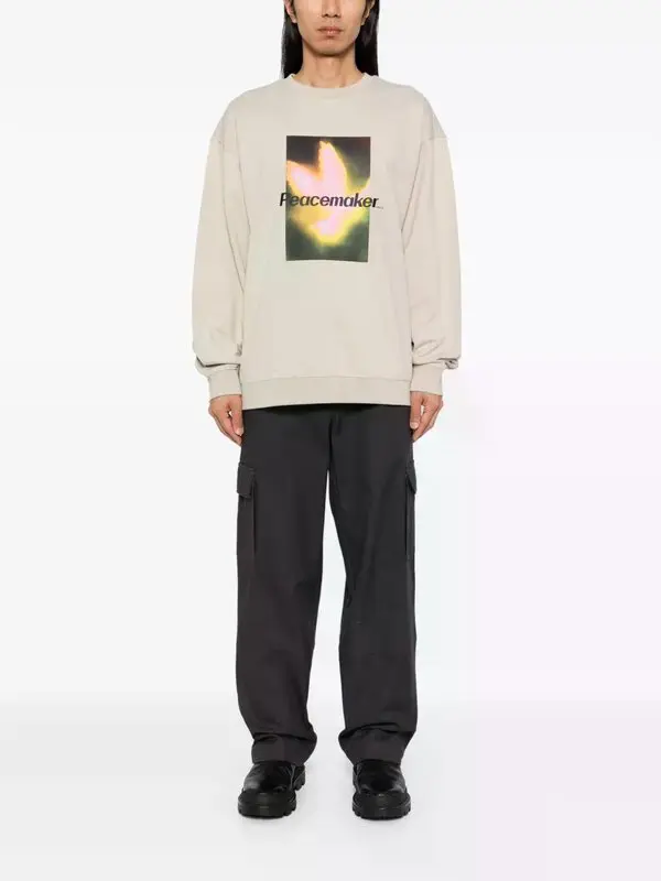 PEACEMAKER OAMC Bird-printed Sweatshirt - Neutrals