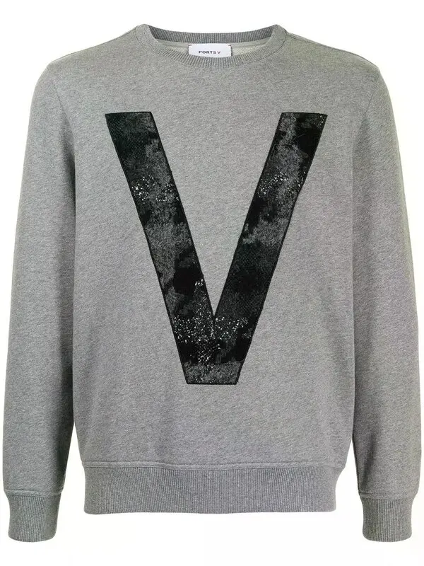 PORTS V Logo-appliqué Sweater