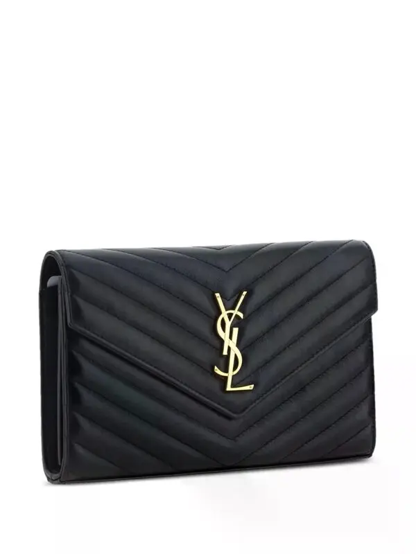 Saint Laurent Cassandre Leather Chain Wallet