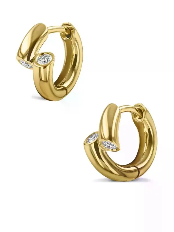 PRAGNELL 18kt Yellow Eclipse Diamond Earrings