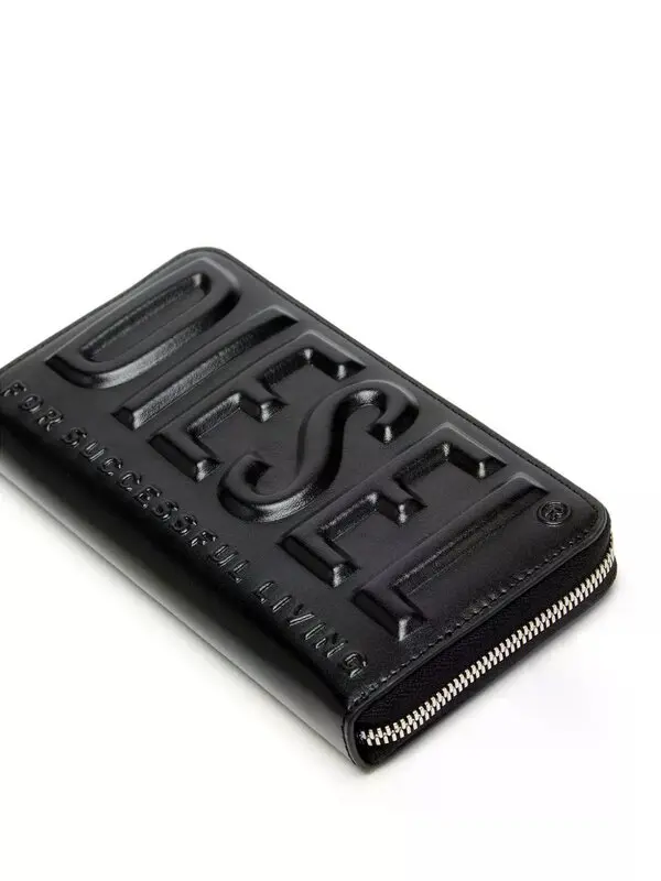 DIESEL® Dsl-3d Logo-embossed Leather Wallet