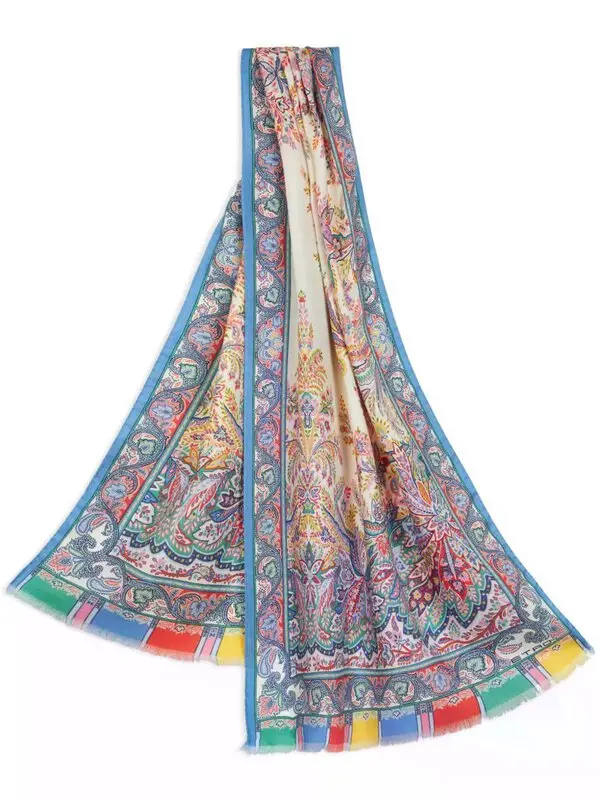 Etro Wool Scarf - Blue