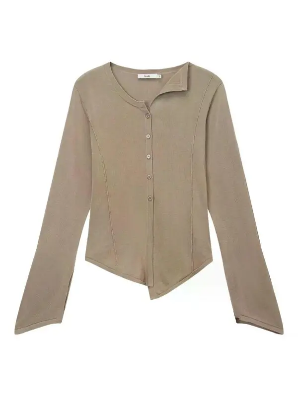 B+AB Asymmetrical Button-front Cardigan