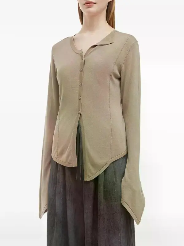 B+AB Asymmetrical Button-front Cardigan