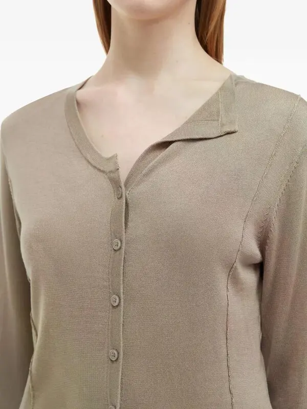 B+AB Asymmetrical Button-front Cardigan