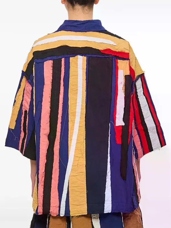 CASEY CASEY Patch-design Cotton Shirt