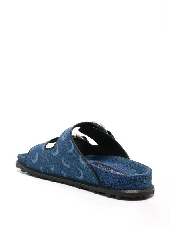 MARINE SERRE Moonogram Denim Sandals