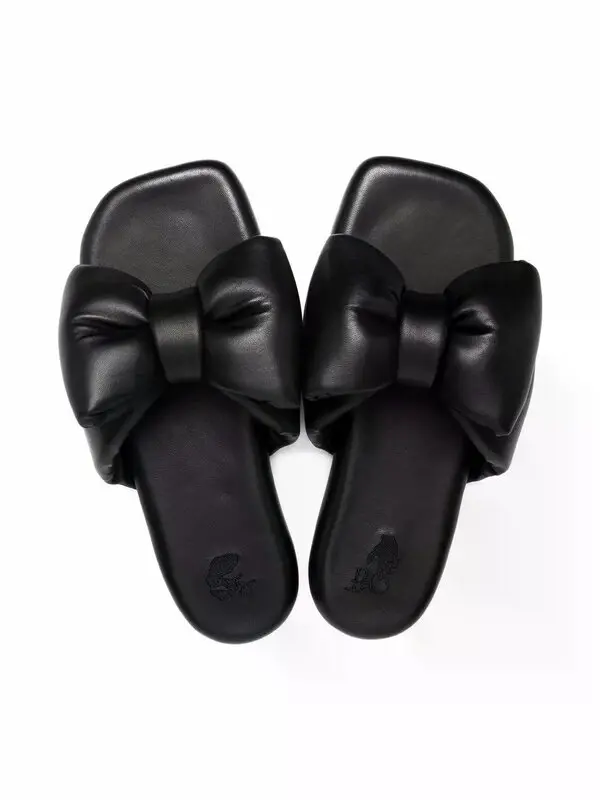 Off-White Extra Padded Bow Slides - Black