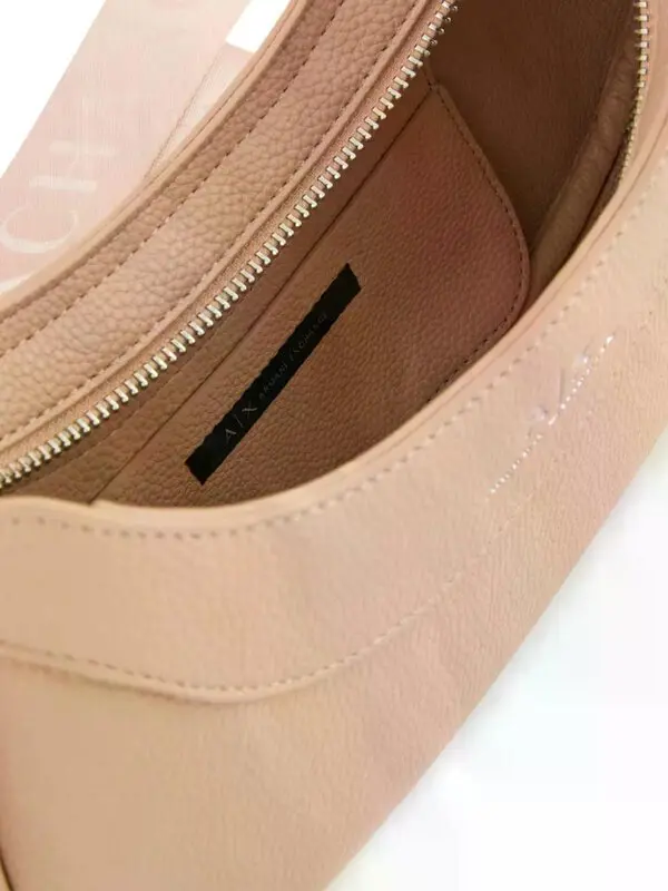 Armani Exchange Faux Leather Shoulder Bag - Neutrals
