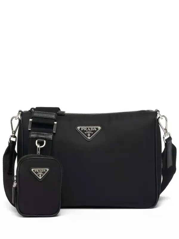 Prada Re-nylon Messenger Bag With Saffiano Leather Trim