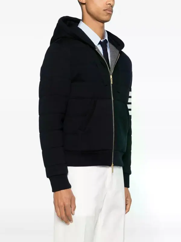 Thom Browne 4-bar Stripe Hooded Jacket - Blue
