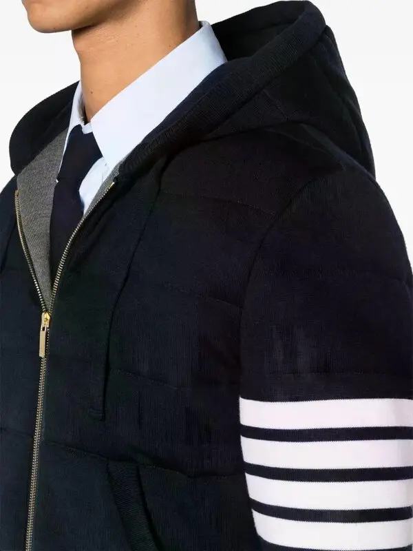 Thom Browne 4-bar Stripe Hooded Jacket - Blue