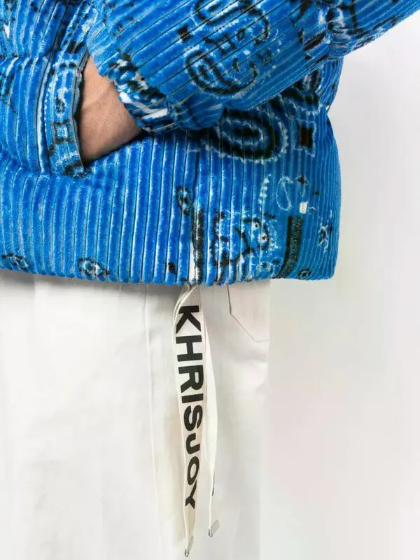Khrisjoy Paisley-print Corduroy Padded Jacket