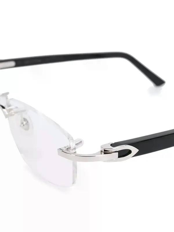 Cartier Rectangular-frame Glasses - Black