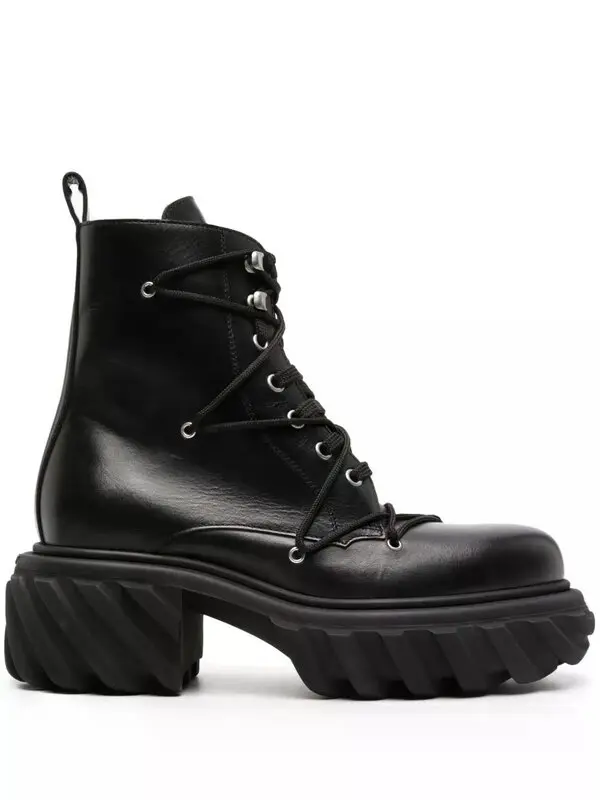 Off-White Tractor Motor Leather Boots