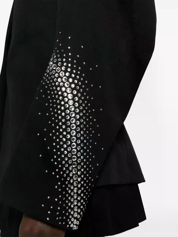 Attico Rhinestone-embellished Wool Blazer