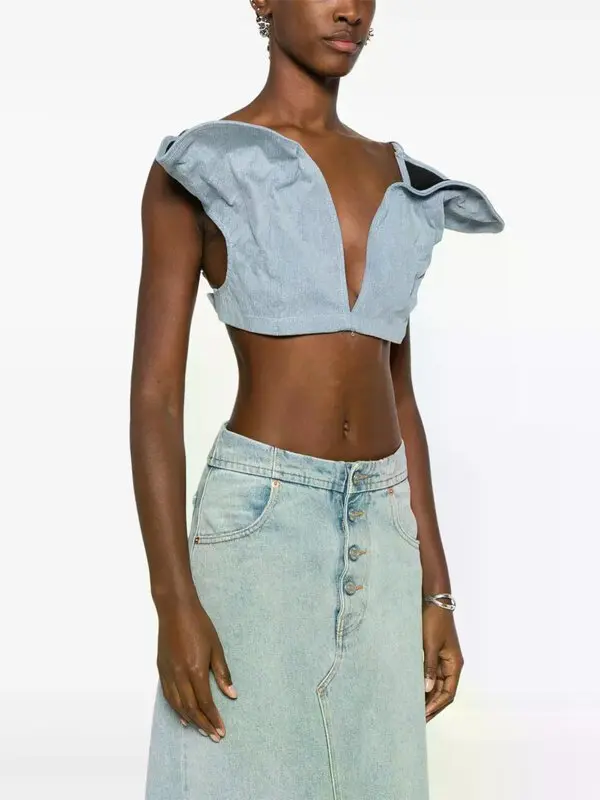 Y/project Denim Crop Top