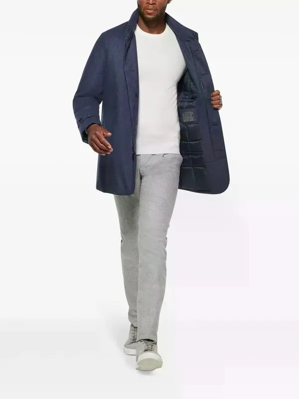 NORWEGIAN WOOL Down-lined Virgin Wool Coat