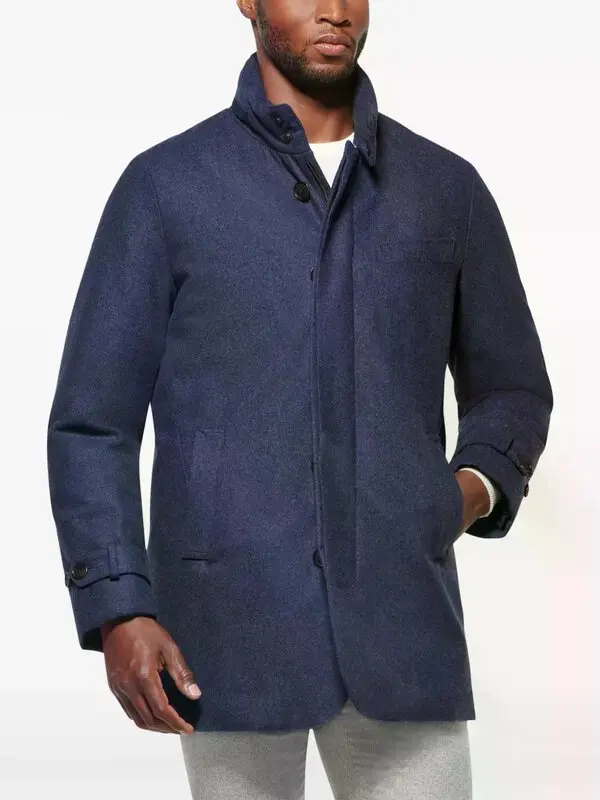 NORWEGIAN WOOL Down-lined Virgin Wool Coat