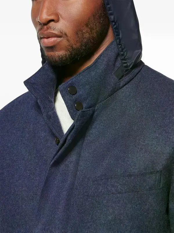 NORWEGIAN WOOL Down-lined Virgin Wool Coat