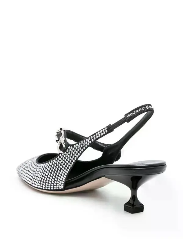 Miu Miu Rhinestone-embellished Pointed-toe Pumps