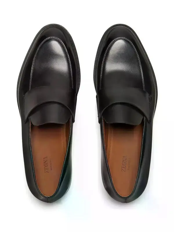 Zegna Torino Leather Loafers