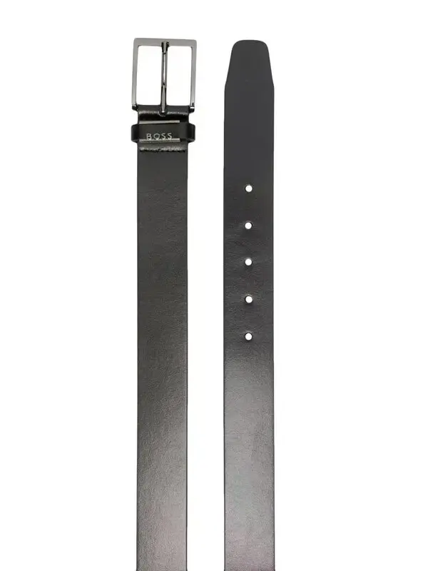 BOSS Logo-plaque Leather Belt