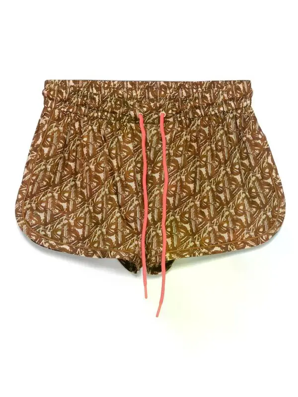 Zimmermann Coco Silk Shorts - Brown