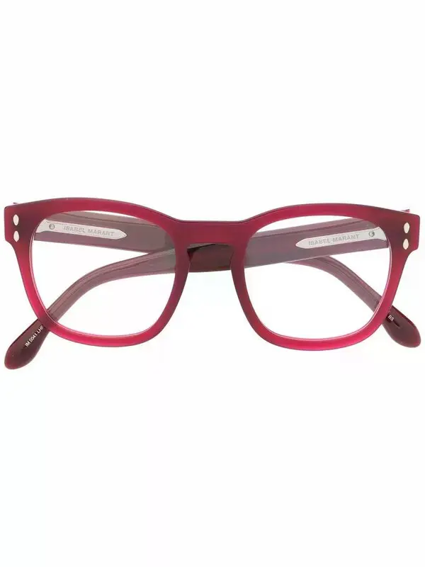 Isabel Marant Square Frame Glasses - Red