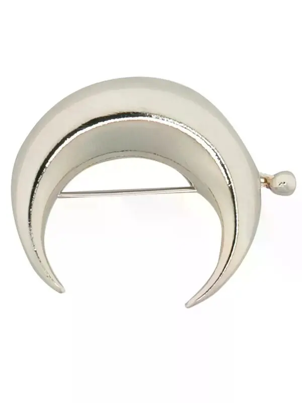 MARINE SERRE Tone Crescent Moon Hair Cuff - Silver