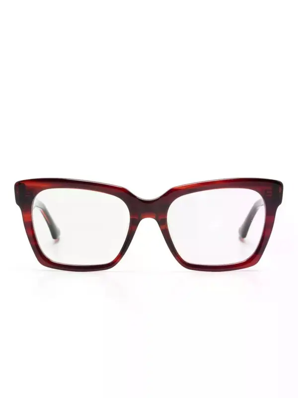 Dita Amoza Square Frame Glasses - Red