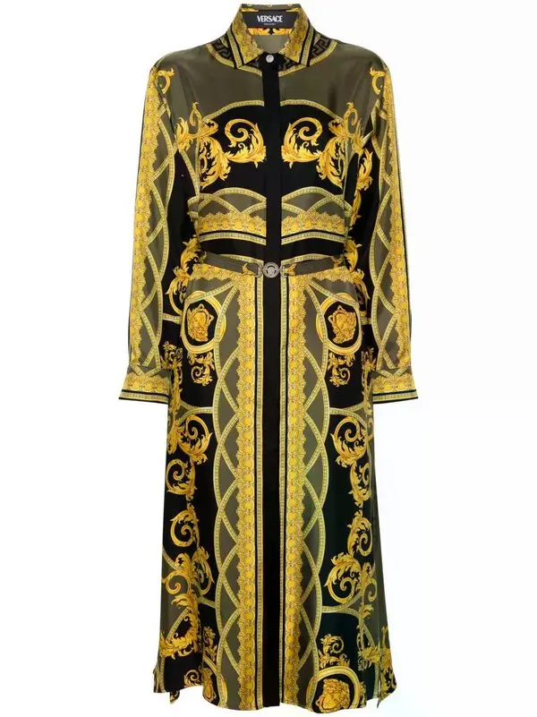 Versace La Coupe Des Dieux Silk Shirt Dress