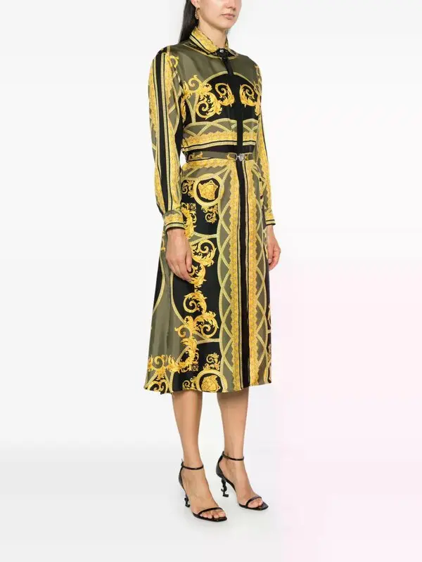 Versace La Coupe Des Dieux Silk Shirt Dress