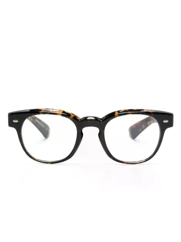 Oliver Spencer Allenby Tortoiseshell-effect Glasses - Black