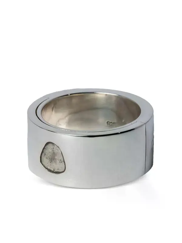 PARTS OF FOUR Sistema Sterling Diamond Ring - Silver