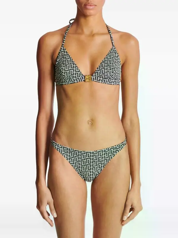 Balmain Jacquard-pattern Bikini