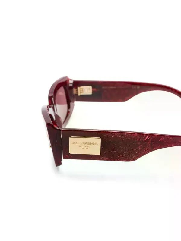 Dolce & Gabbana Logo-plaque Sunglasses - Red