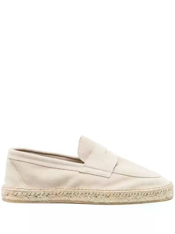 SCAROSSO Diego Suede Espadrilles - Neutrals