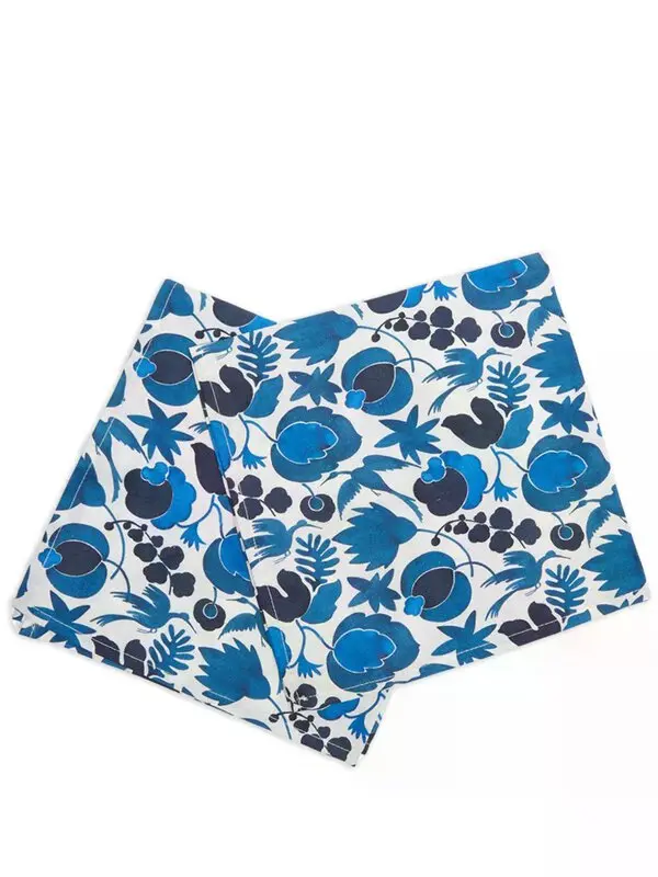 La DoubleJ Wildbird Large Napkins - Blue