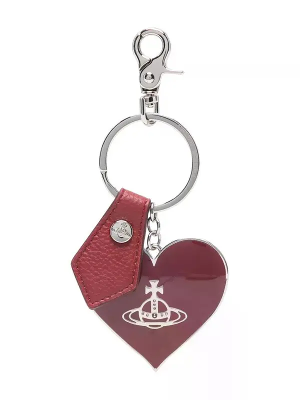 VIVIENNE WESTWOOD Mirror Heart Orb Keyring - Red
