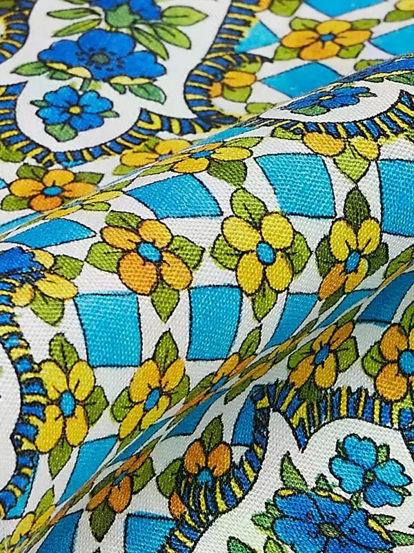 La DoubleJ Floral-print Napkin Set - Blue
