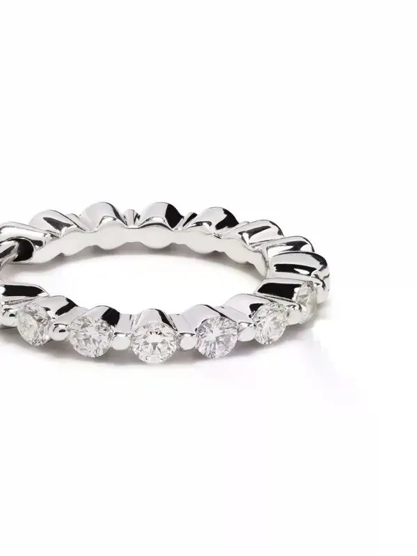 MARIA BLACK 14k White Gold True Romance 10 Diamond Huggie Earring
