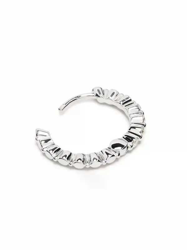 MARIA BLACK 14k White Gold True Romance 10 Diamond Huggie Earring