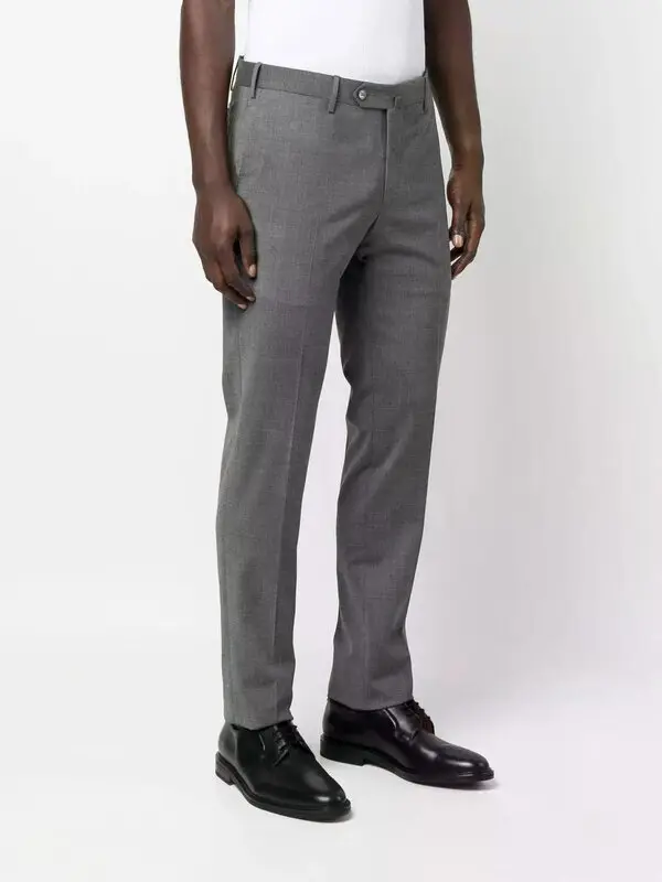 PT TORINO Pressed-crease Tailored Trousers - Grey