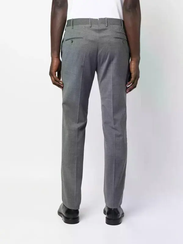 PT TORINO Pressed-crease Tailored Trousers - Grey
