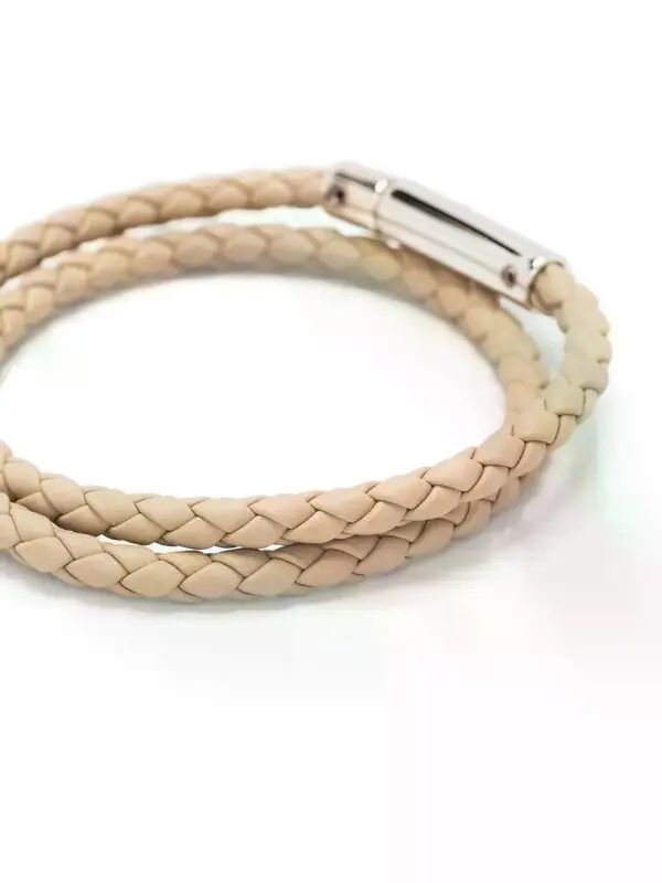 TOD'S Braided Leather Bracelet - Neutrals
